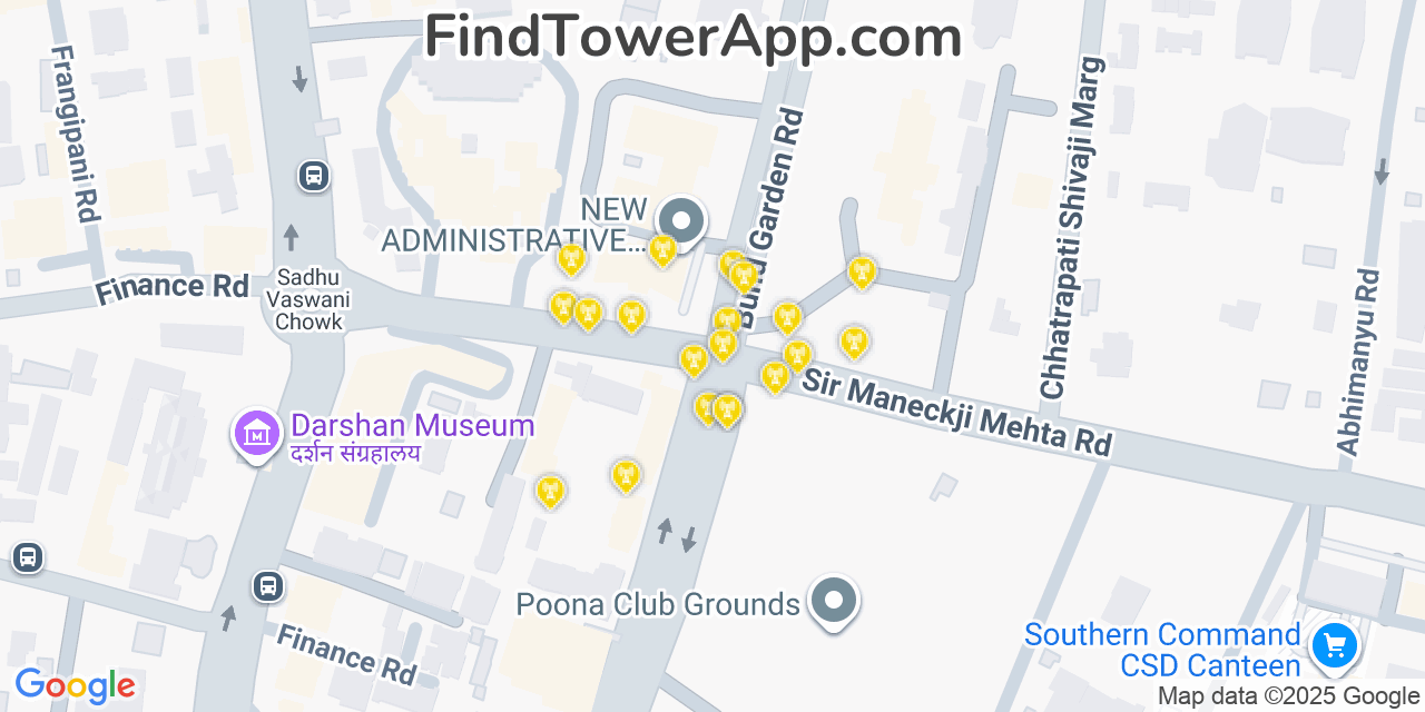 Pune Cell Towers, India - FindTower App Coverage Maps
